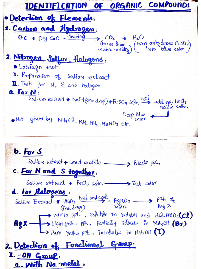13. identification of organic compounds | PDF