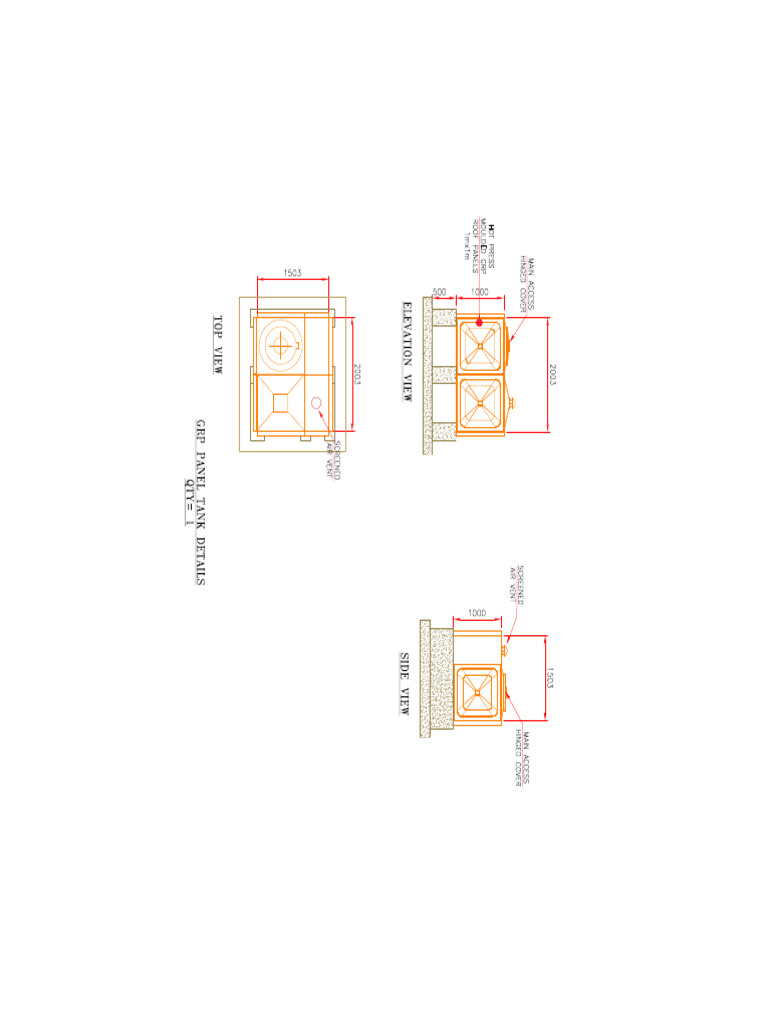 2x1.5x1 - Panel Tank & Foundation Details - Alpha Teknik Industries - DWG | PDF