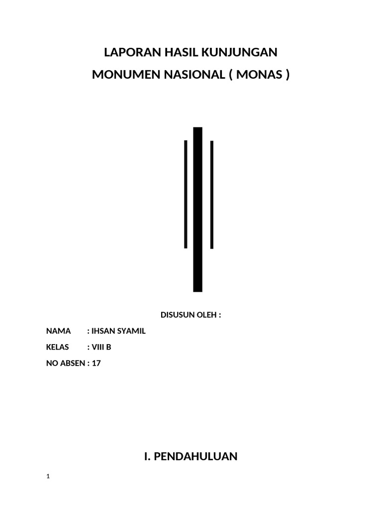 Laporan Kunjungan Ke Monas | PDF