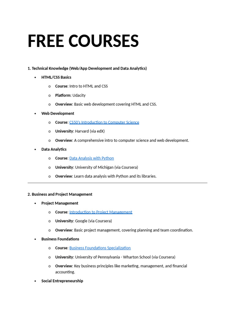 FREE COURSES | PDF