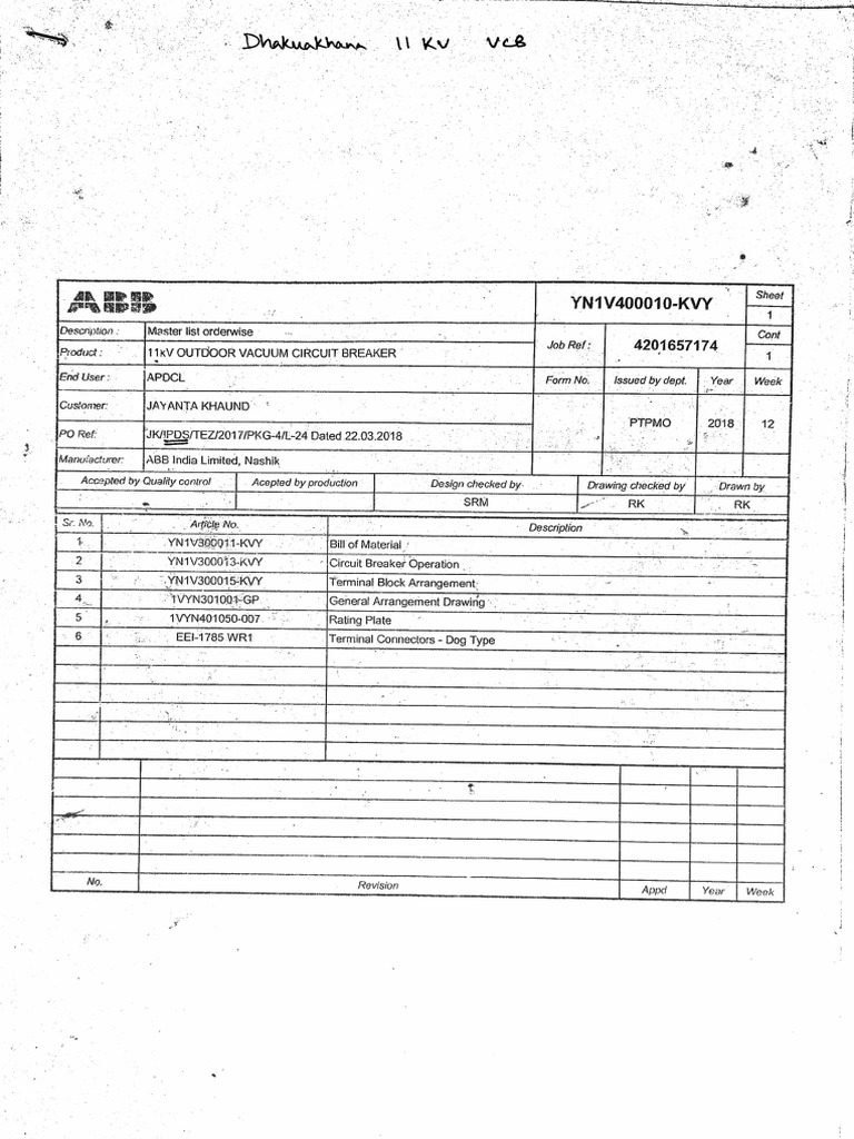 ABB 11KV IPDS Outdoor VCB | PDF