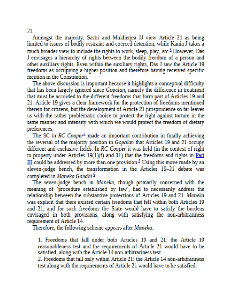 Article 21 Test | PDF