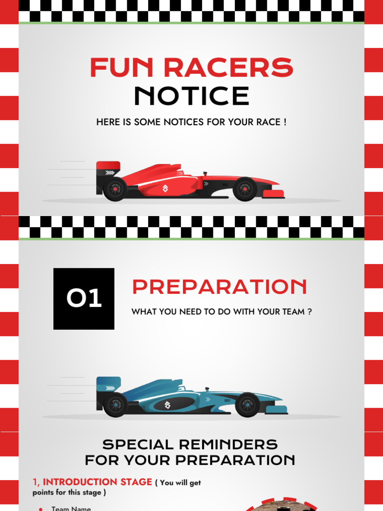 Fun Racer Introduction Template | PDF