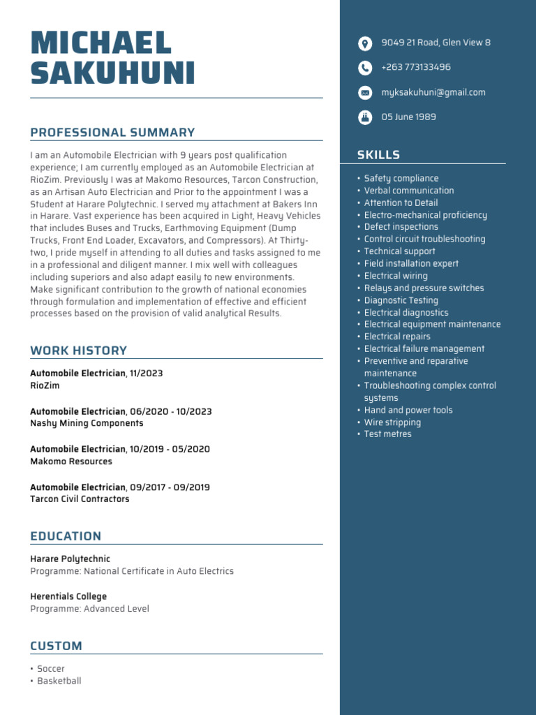 Michael_Sakuhuni_CV_2 | PDF