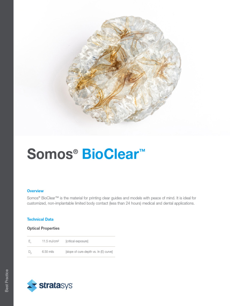 Somos BioClear - EN Material User Guide | PDF