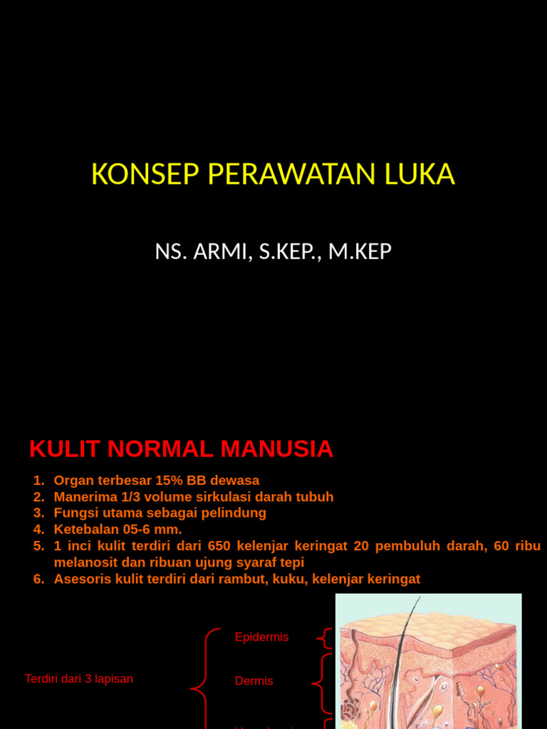 Mater Konsep Dasar Perawatan Luka | PDF