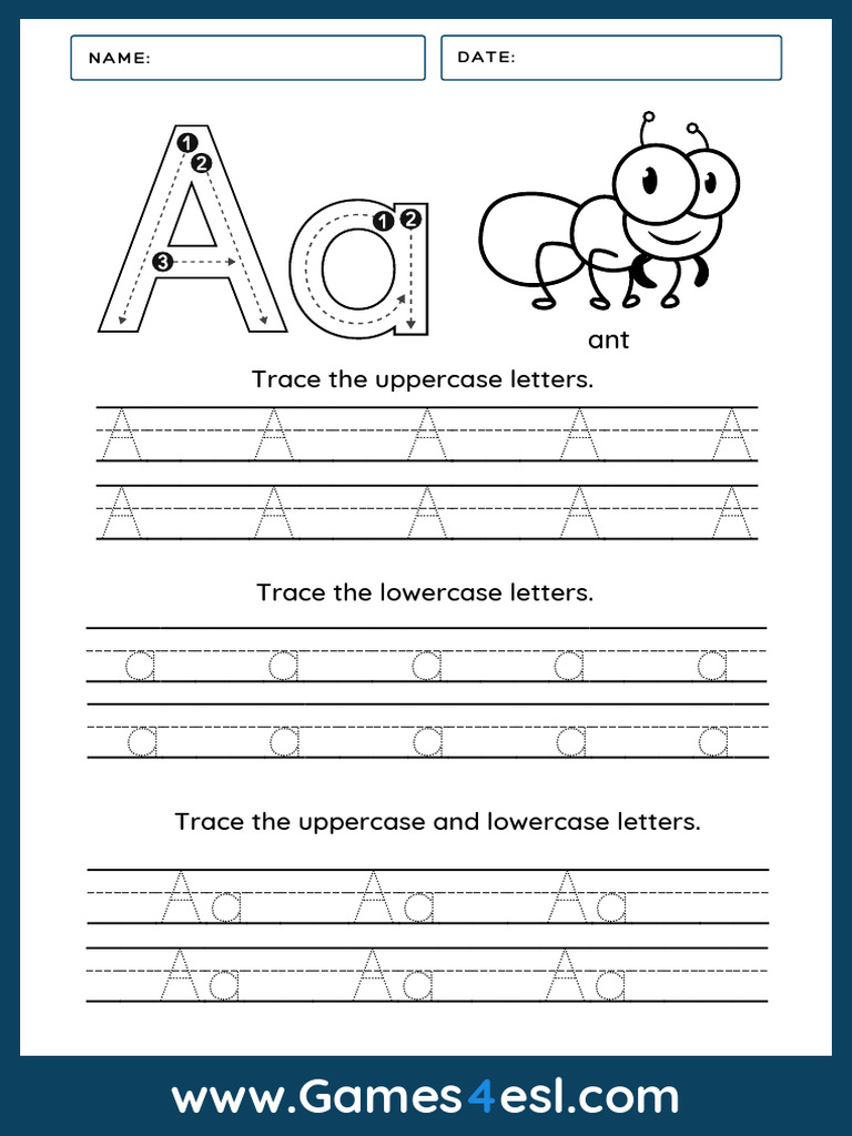 Letter A Worksheet 1 | PDF