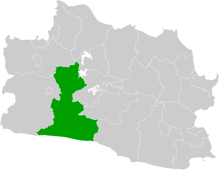Map of West Java Highlighting Cianjur Regency | PDF