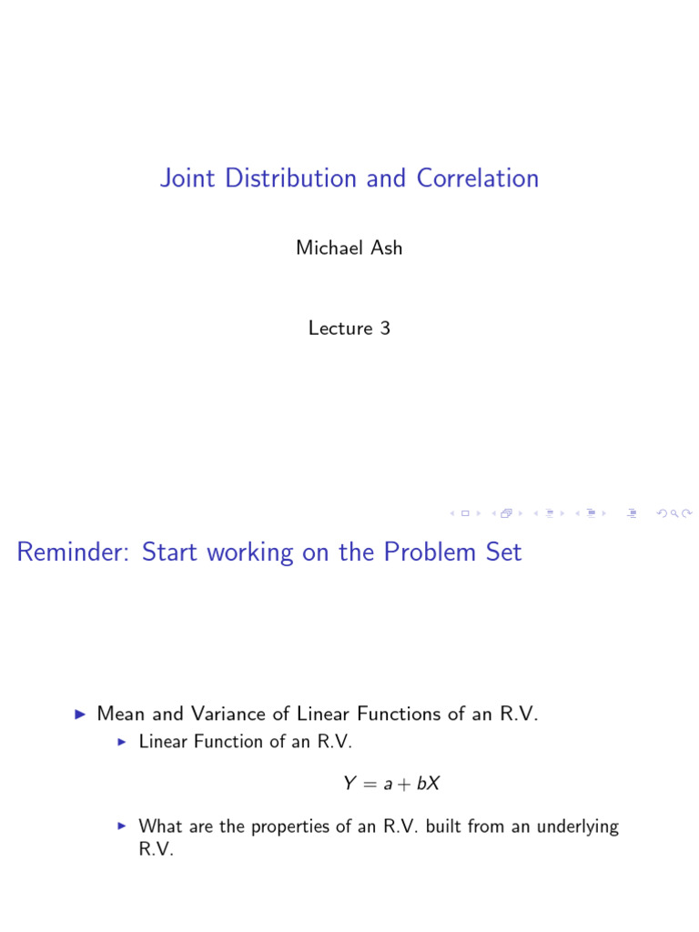 Joint Distribution and Correlation | PDF