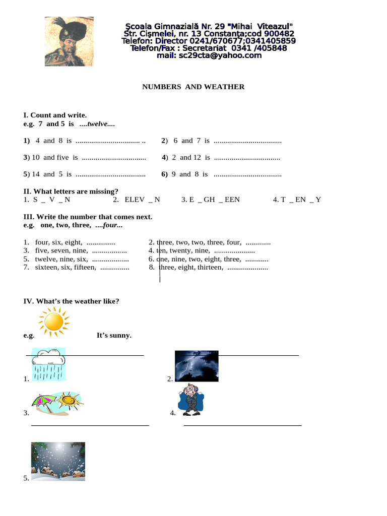 Corigenta Numbers and Weather | PDF