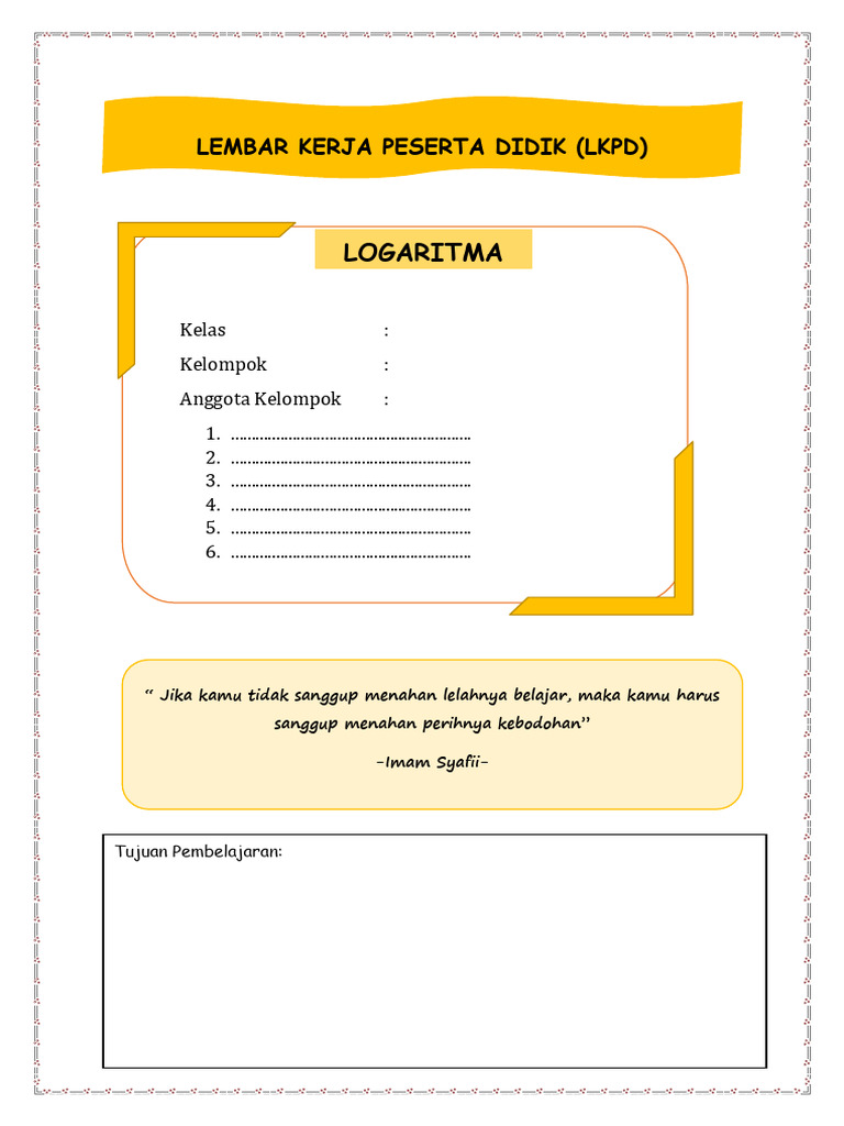 LKPD Logaritma | PDF