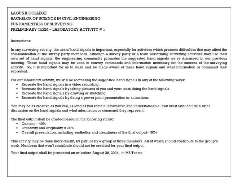 Surveying-Prelims-Lab-Activity-1 | PDF Surveying-Prelims-Lab-Activity-1 | PDF
