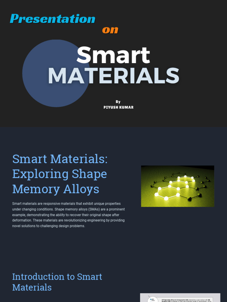 Study Material (Presentation) | PDF | Shape Memory Alloy | Technology ...