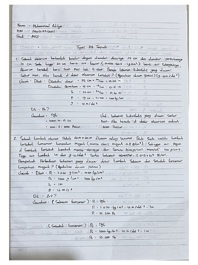 Muhammad Aditya 2410714310002 MSP | PDF