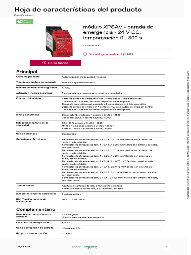 Schneider Electric - XPSAV11113 | PDF