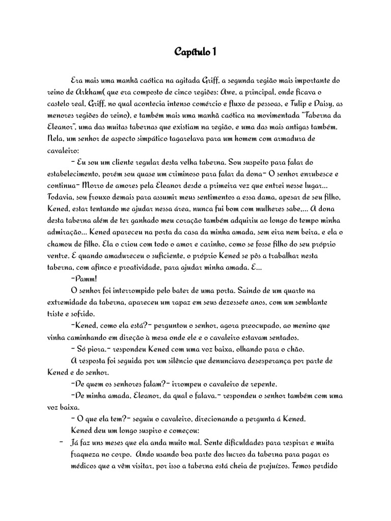 Trabalho final das eletivas- Escrita Criativa | PDF