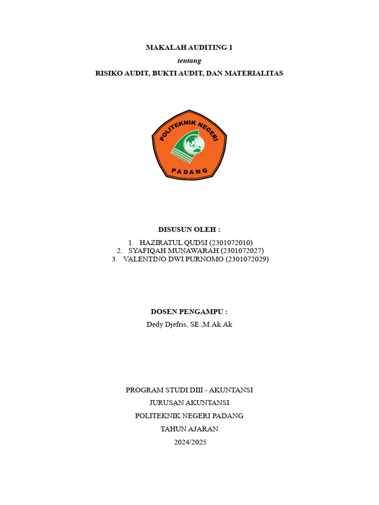 Makalah Auditing 1 - Kelompok 3 | PDF