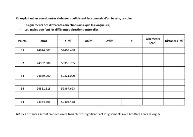 Calcul de Gisement | PDF