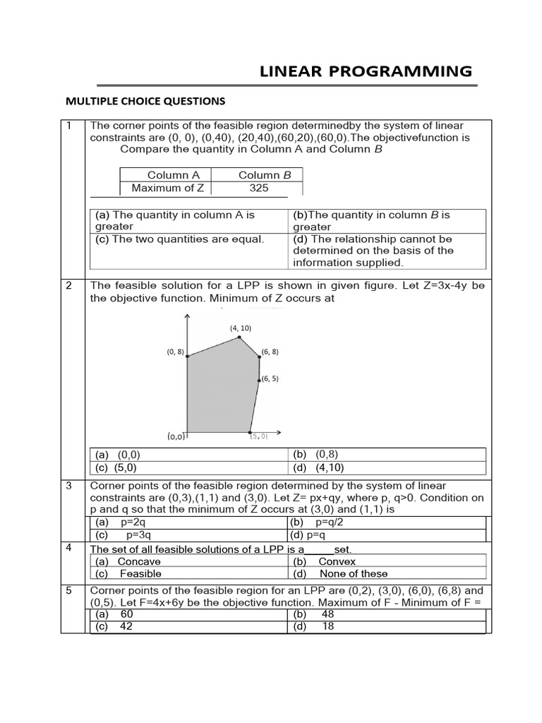 LPP MCQs and Case Study Questions | PDF