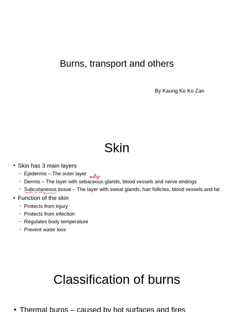 Burn and Transport | PDF