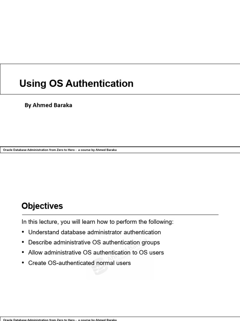 Using OS Authentication | PDF