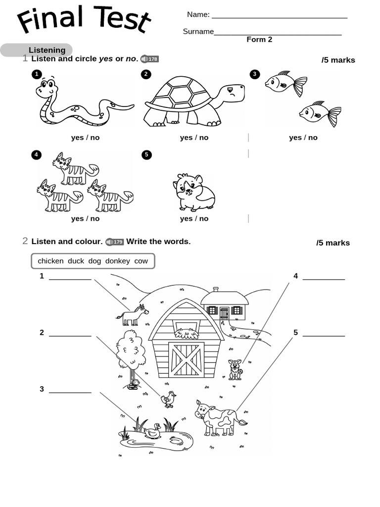 Form 2 Final Test | PDF