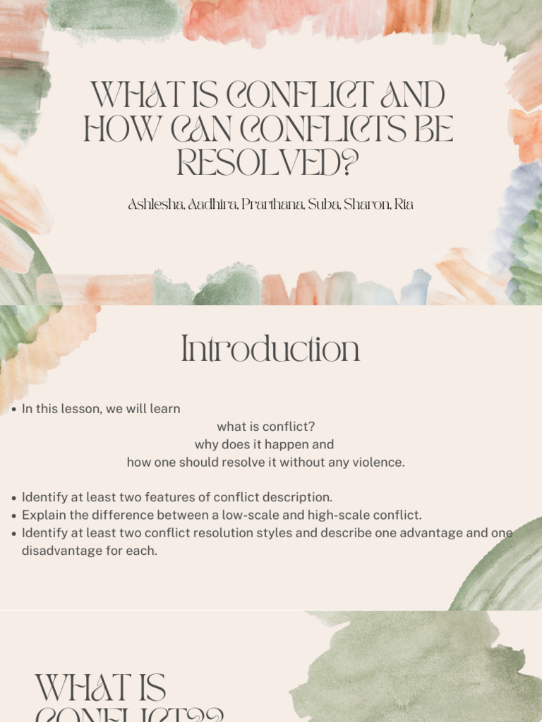 What Is Conflict and How Can It Be Resolved | PDF