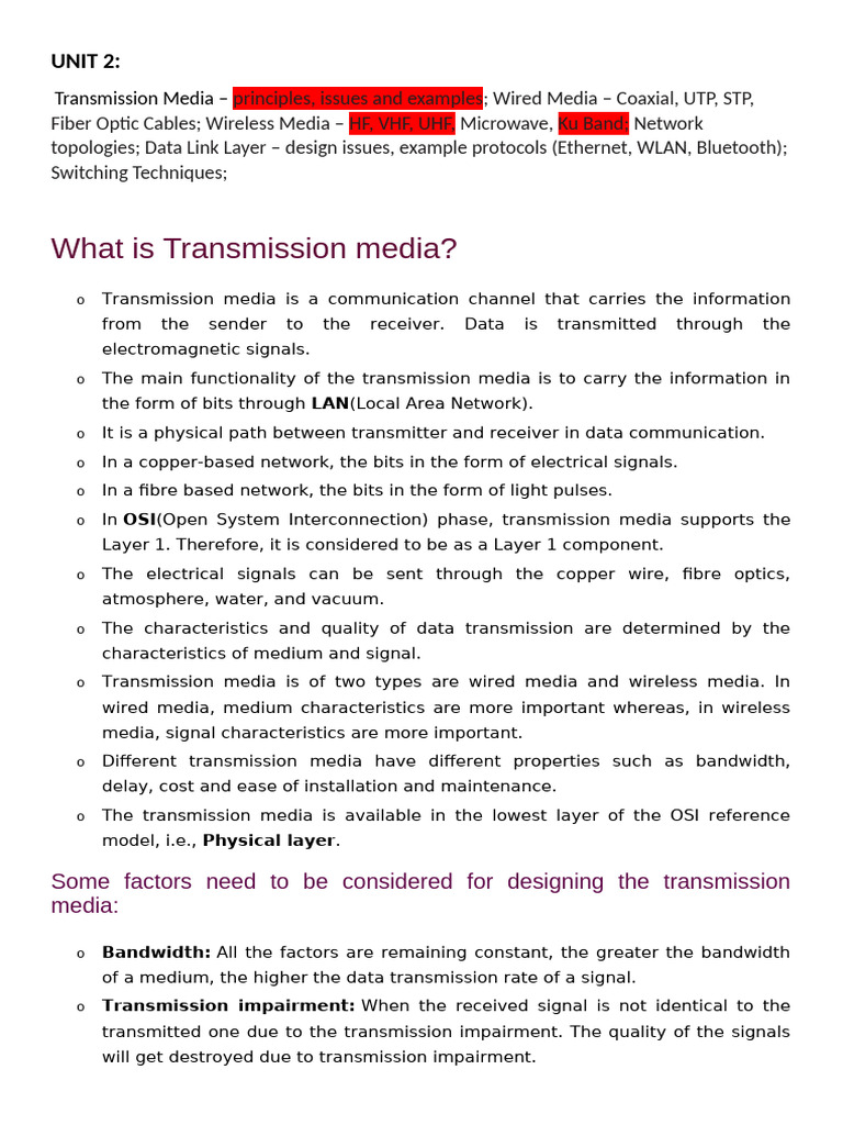 UNIT 2 CN 4TH SEM | PDF