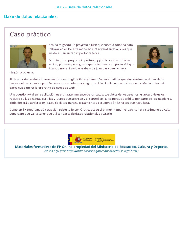 BD02. - Base de Datos Relacionales | PDF
