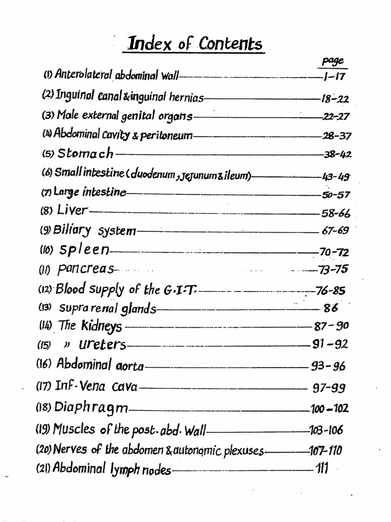 ?abdomen Hand Notes | PDF