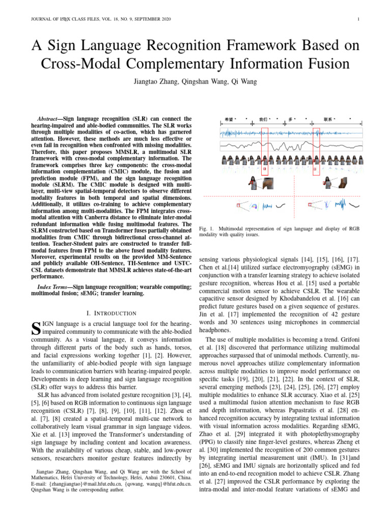 A Sign Language Recognition Framework Based On Cross-Modal ...