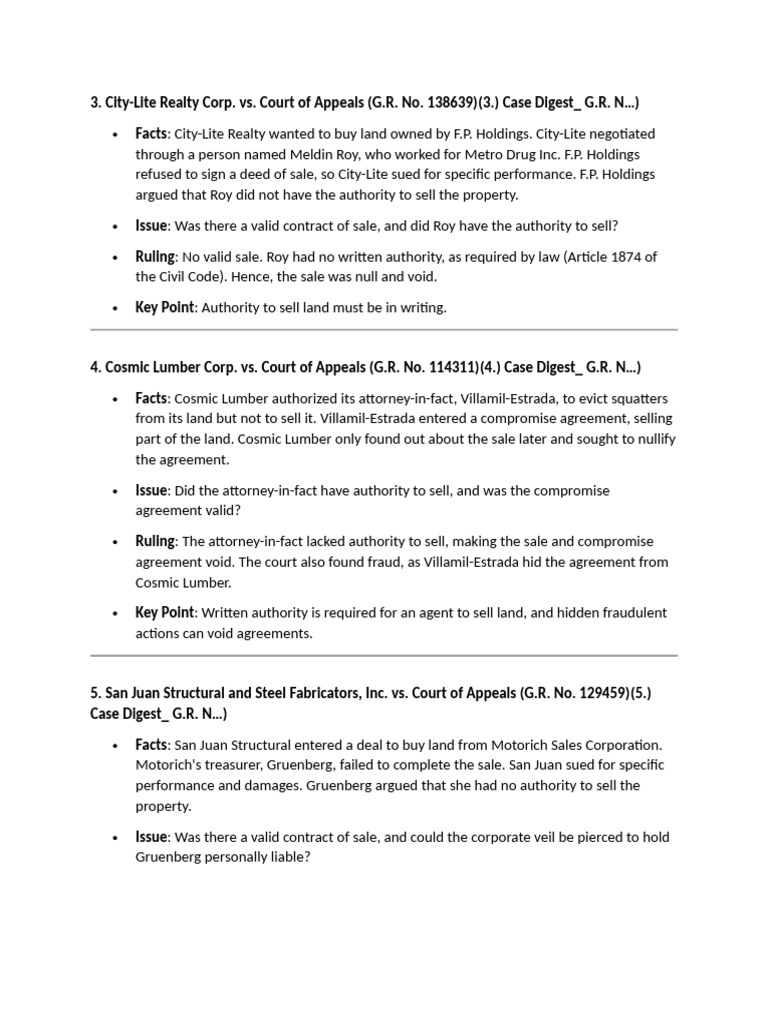 Agency Cases 3-6 | PDF