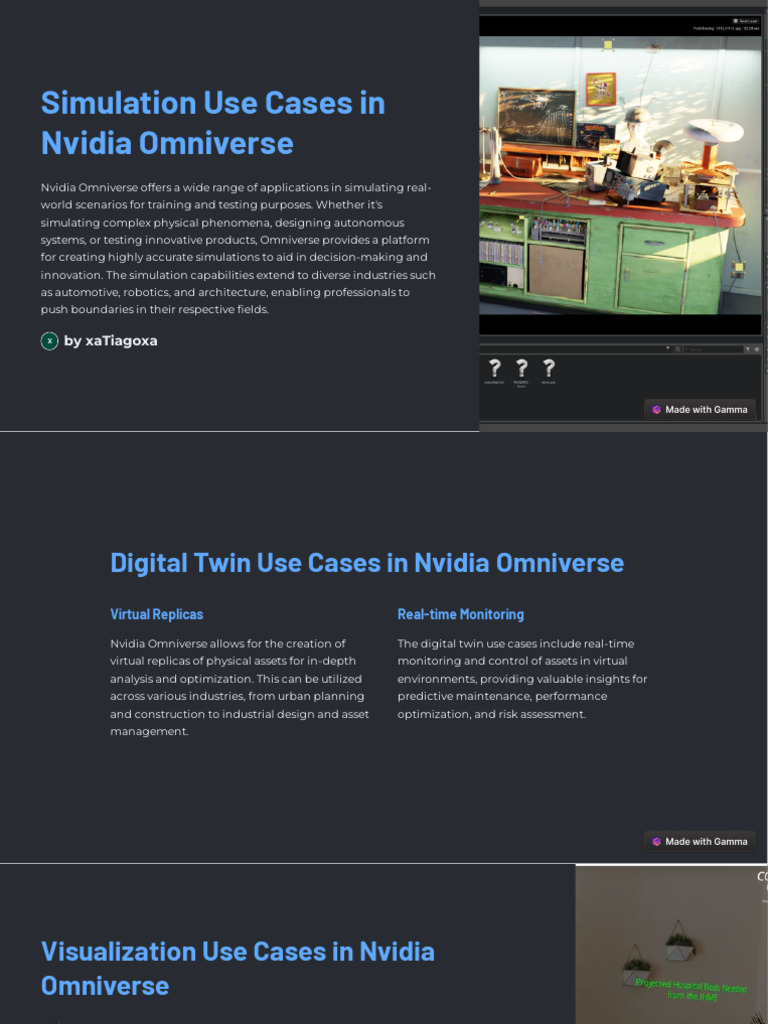 Simulation Use Cases in Nvidia Omniverse | PDF