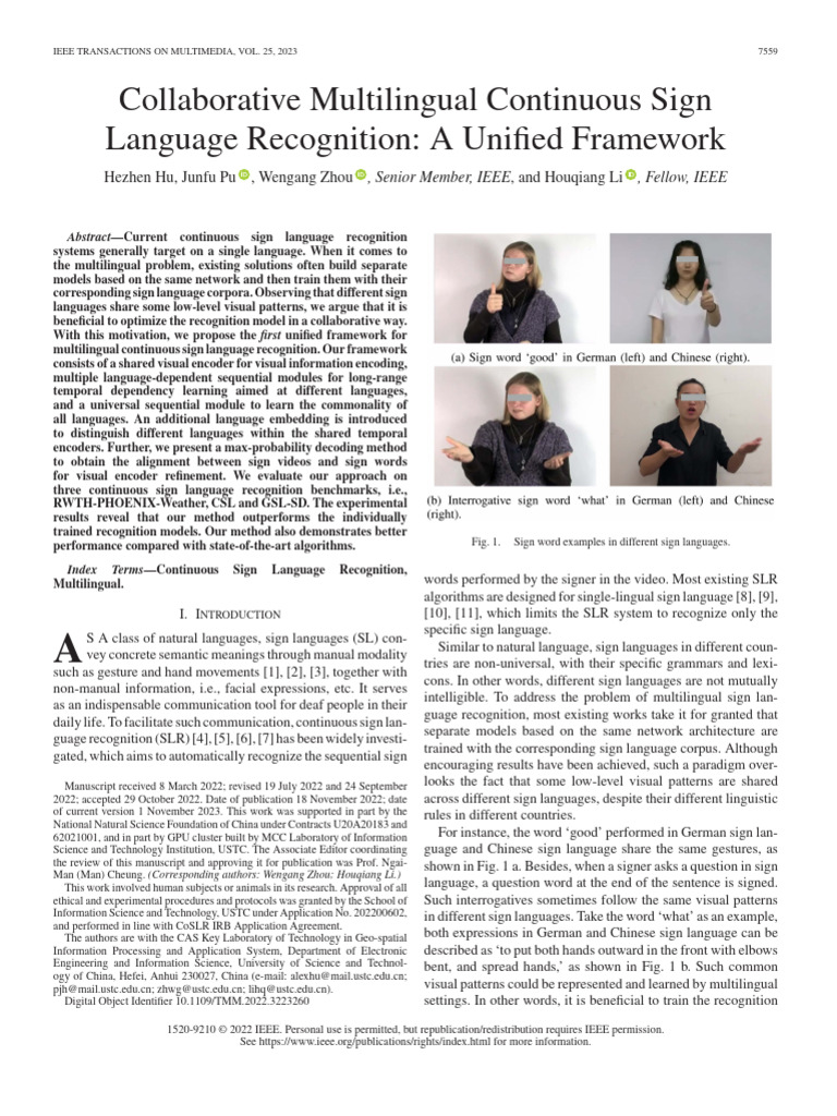 Collaborative Multilingual Continuous Sign Language Recognition A ...