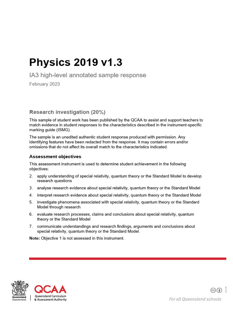 Physics IA3 Annotated Sample Response | PDF | Greenhouse Effect ...