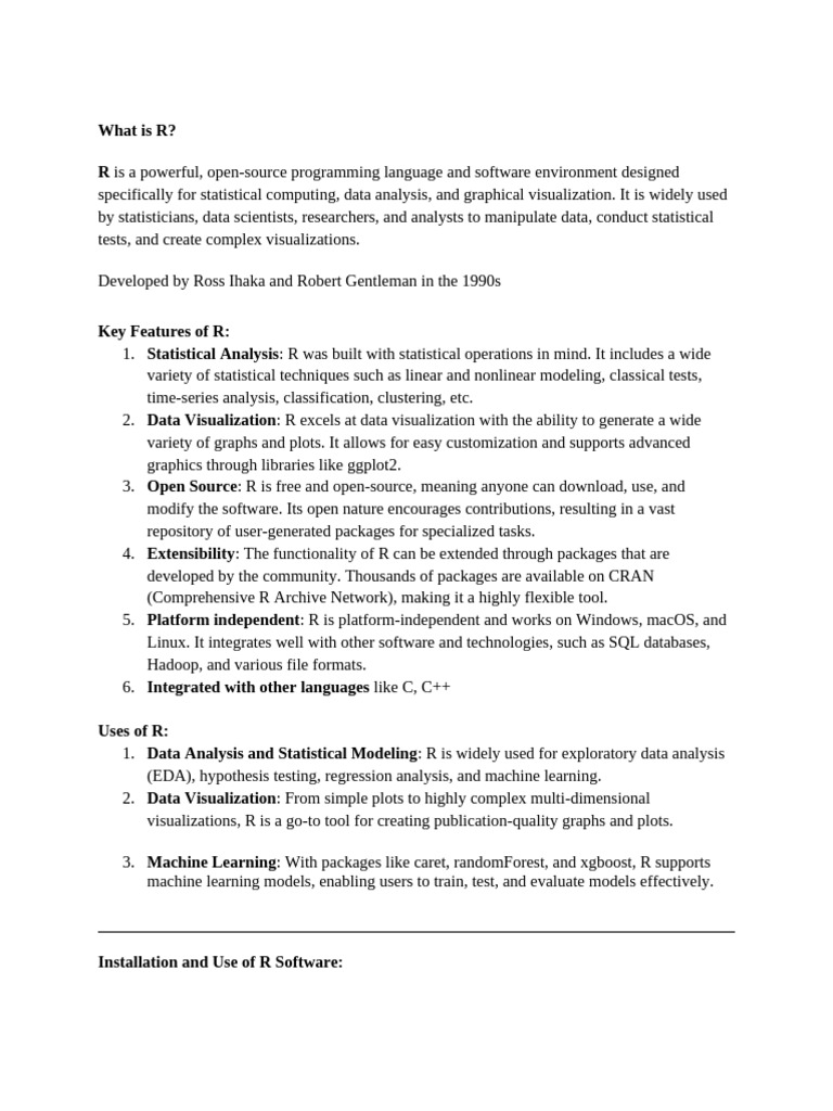 R Notes Pdf