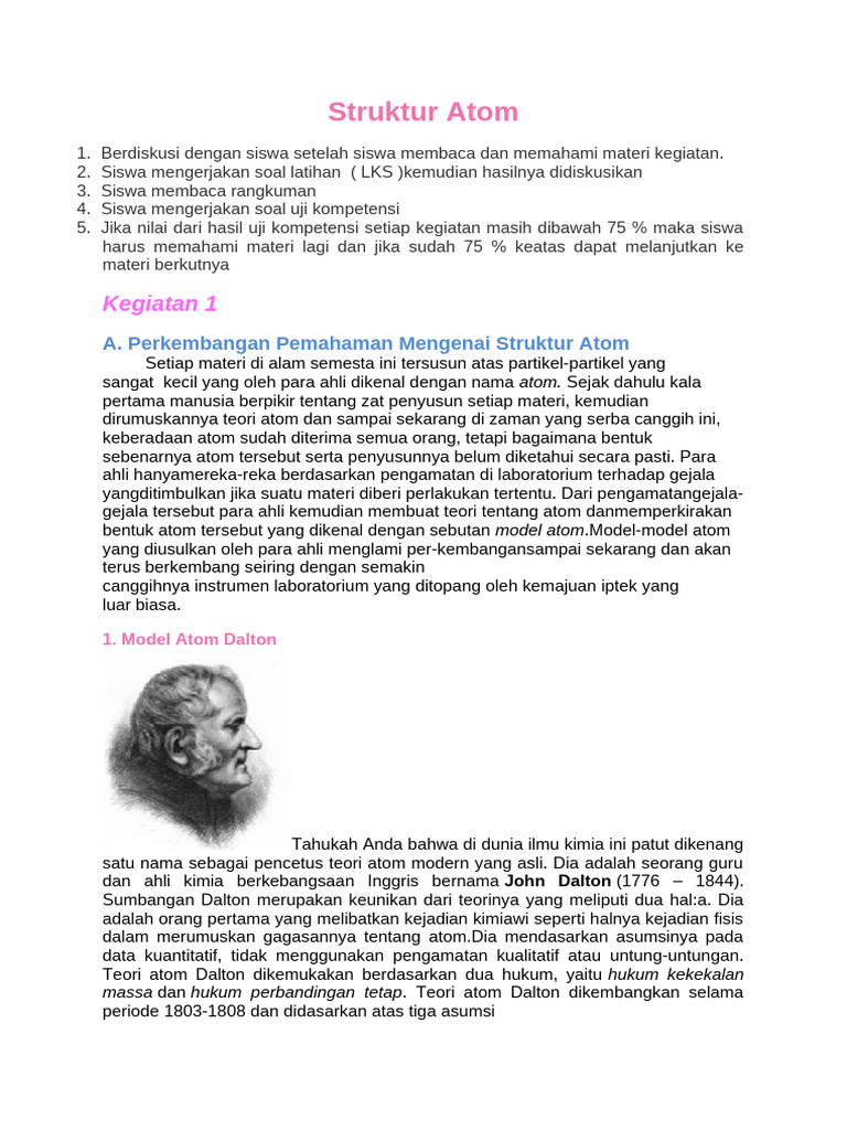modul struktur atom | PDF