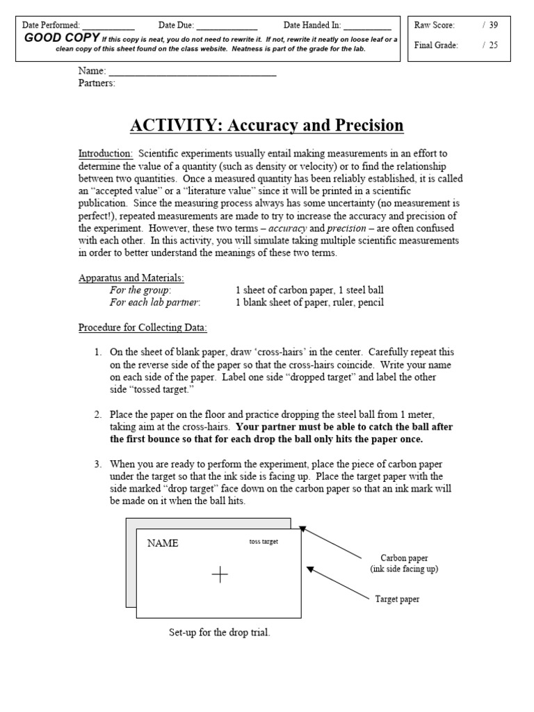 Lab - Accuracy and Precision | PDF