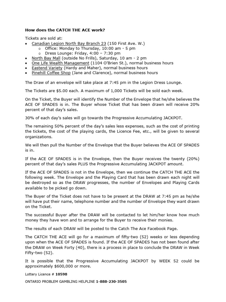 How Does The CATCH The ACE Work | PDF