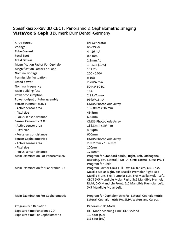 Spesifikasi VistaVox S Ceph | PDF | Komputer