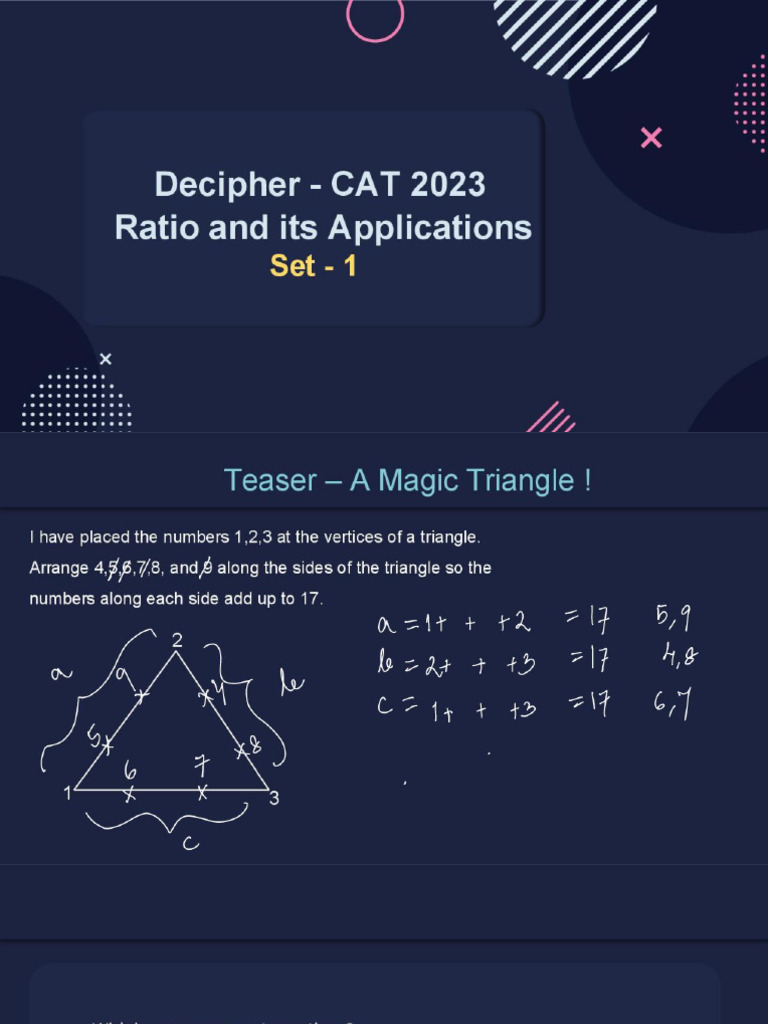 Ratio and Its Application Set 1 | PDF