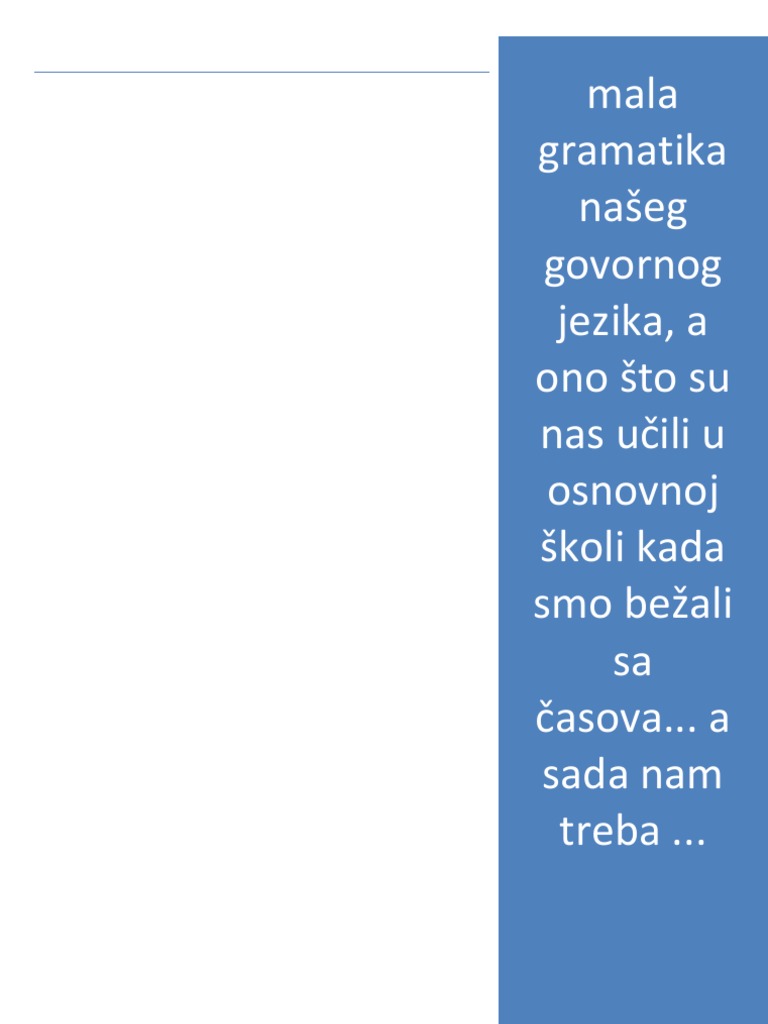 PADEZI U Srpskom Jeziku | PDF
