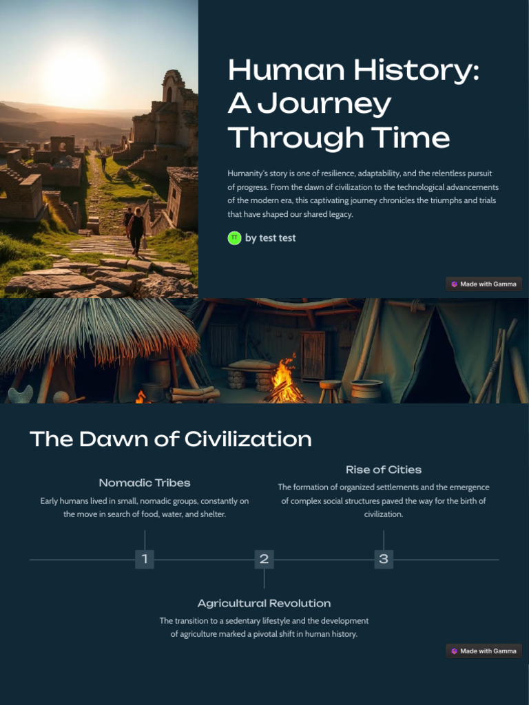 Human History A Journey Through Time | PDF