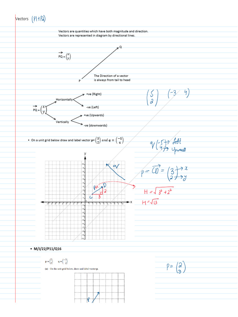 Vectors (O Level Maths) | PDF