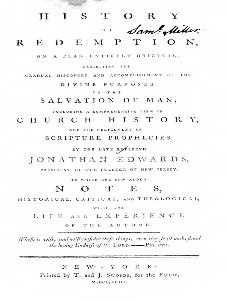 History of Redemption | PDF