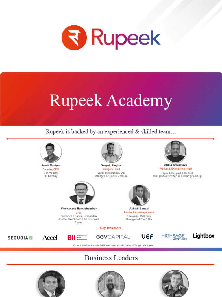 Rupeek Academy (Launchpad) 2024 | PDF
