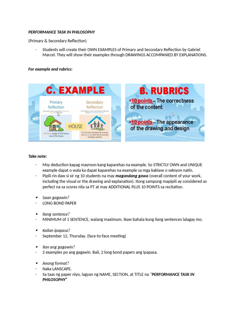 Performance Task in Philosophy | PDF