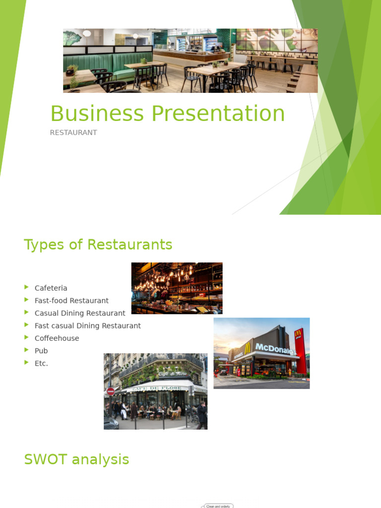 Restaurant Presentation | PDF