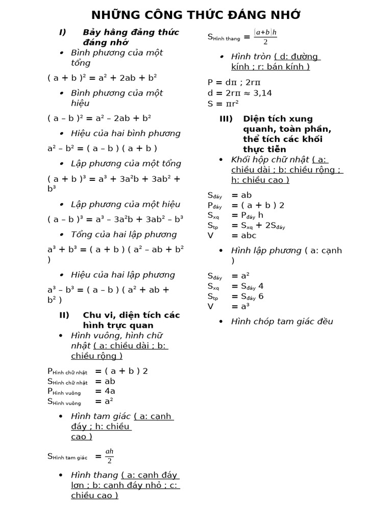 NH NG Công TH C Đáng NH | PDF