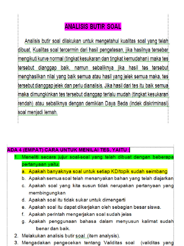 Materi - Epg - KLH Ke 7 - 12 Okt 20 - Analisis Butir Soal Instr Hasil Belajar - Djoko S - 2020 | PDF